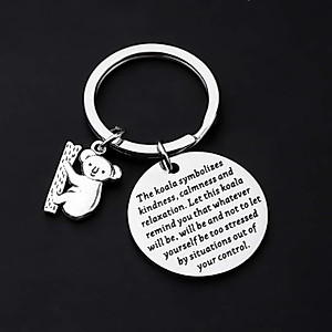 ENSIANTH Koala Keychain Koala Bear Gift Koala Lover Gift Inspiration Gift for Friend Koala Bear Charm Jewelry(Koala Keychain)