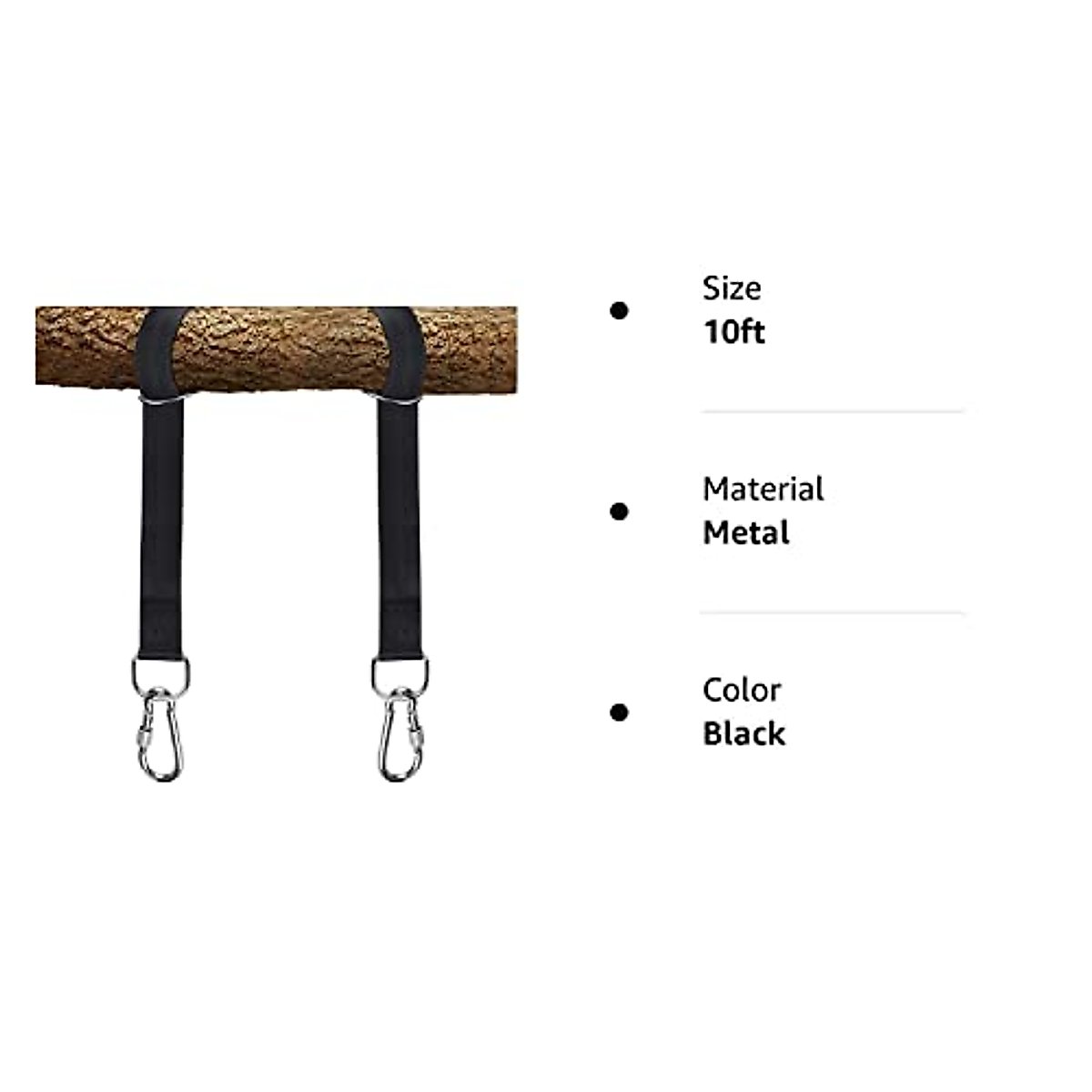 Tree Swing Hanging Straps Kit Holds 2000 lbs,10ft Extra Long Straps Strap with Safer Lock Snap Carabiner Hooks Perfect for Tree Swing & Hammocks, Perfect for Swings,Carry Pouch Easy Fast Installation