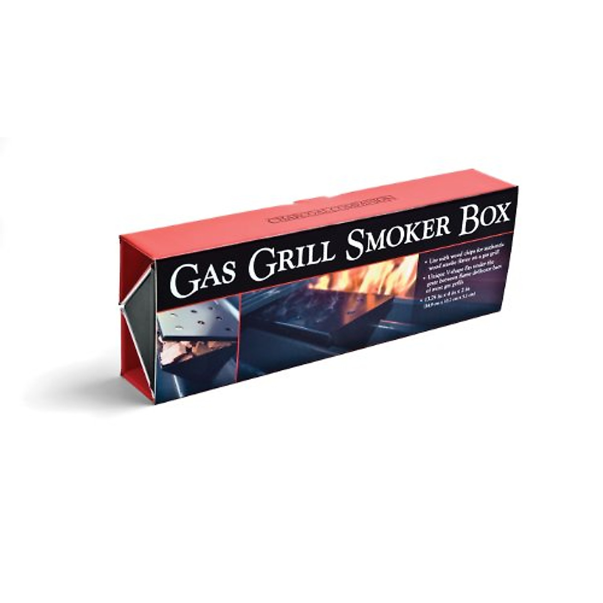 Charcoal Companion Large Nonstick V-Shaped Smoker Box for Gas Grills -- Provides Great Smoky Flavor -- CC4057