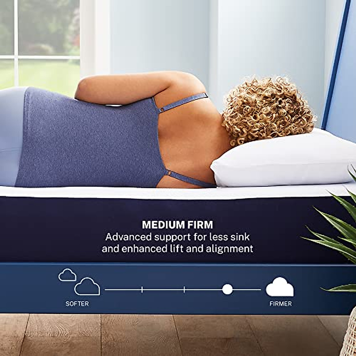 Marley 12 Inch Cooling Gel Memory Foam Mattress with Airflow Channel Foam for Breathability, Queen Size, Bed in a Box, Medium Firm Support