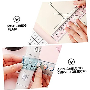 Operitacx 4 Set Clear Ruler Math Protractor Straight Ruler Triangular Ruler Geometry Ruler Ruler Suit Tools for Rulers Plastic Ruler Stationery Unisex to Draft