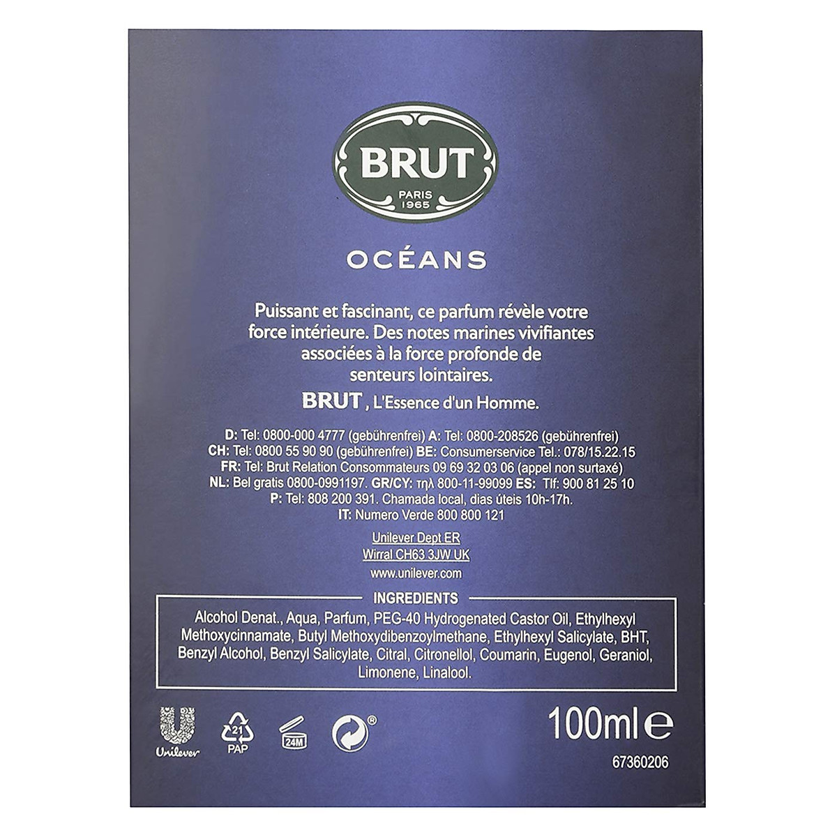 Brut Oceans Eau De Toilette 100ml by Brut
