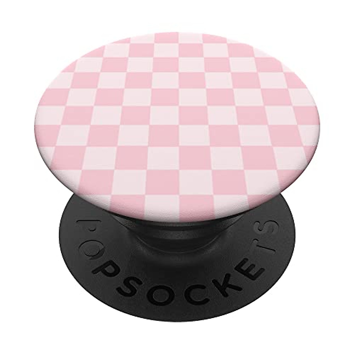 Classic Checkered Checker Checkerboard Blush Pink Pattern PopSockets Swappable PopGrip