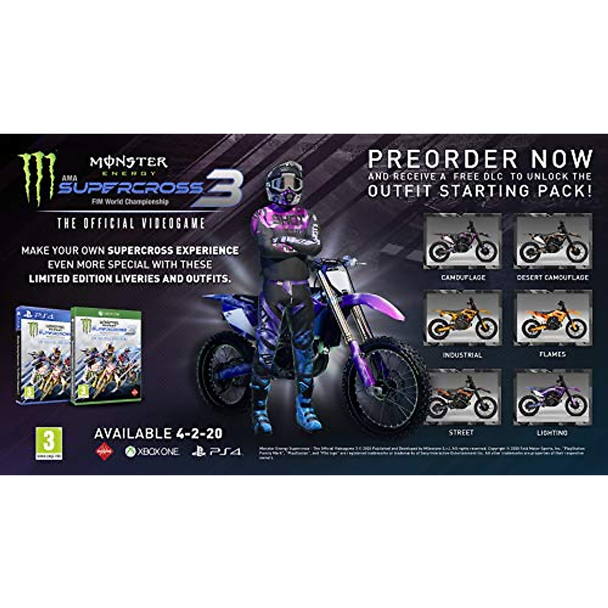 Monster Energy Supercross - The Official Videogame 3 (PS4)