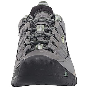 KEEN Women's Targhee 3 Low Height Waterproof Hiking Shoes, Bleacher/Duck Green, 7.5