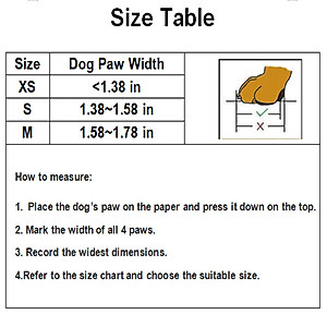 AblePet Dog Boots Waterproof Shoes Breathable Socks, with Anti-Slip Sole and Adjustable Magic Tape All Weather Protect Paws Only Fit for Small Dog(4Pcs)(Red, M)