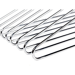 8 Quality Hangers Heavy Duty Metal Suit Hanger Coat Hangers with Polished Chrome (Suit Coat Hanger)