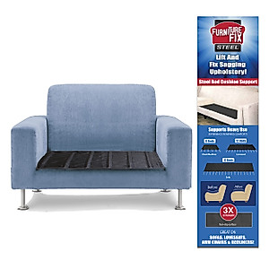 Product Trend Furniture Fix Steel for Chair, Sofa, Loveseat, Mattress, or Couch-Cushion Support, Supercomfortable Nonslip Adjustable Seat Support, Extend Furniture Life, (22 x 17) Inches Deep (Black)