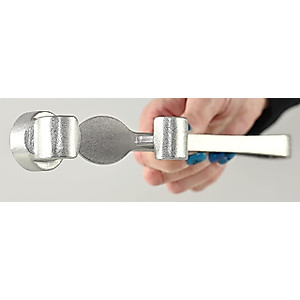 HOME-X Aluminum Pail Opener, Sturdy Bucket Lid Removal Tool, Handy Lightweight Aluminum Lid-Remover and Opener Tool, 8 ½” L x 2" W x 1 ¼” H, Silver