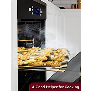 Cooling Rack for Baking and Cooking, Stainless Steel Wire Baking Oven Rack, Sturdy Oven Safe Baking Rack, 17.7"L*14.17"W Fits Chicken Wing, Jelly Roll, Cookies (Compatible with Dalxo Wall Oven)