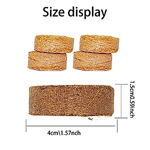 Iceyyyy 60pcs 40mm Compressed Coco Coir Fiber Potting Soil - Expanding Organic Coco Coir Pellet Fiber Soil, Peat Soil Pellets Seeds Starting Plugs for Planting (60, 1.57Inch)
