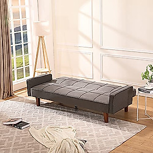LTT Futon Sofa Bed, Sleeper Sofa, Folding Sofa Bed Dual-Purpose Multi-Functional Folding Bed Suitable for Small Space Configuration Apartment Dormitory