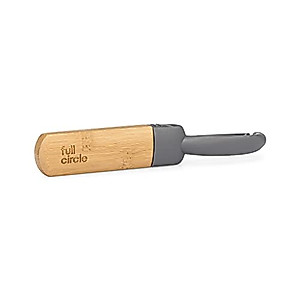 Full Circle Peel Good Collection Straight Peeler – Bamboo and Stainless Steel Fruit and Vegetable Peeler – Removable Swivel Head - Kitchen Tool for Carrots, Apples, Potatoes and More