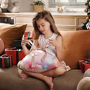 BORORO Unicorn Gifts for Girls Glow in The Dark Blanket 3 4 5 6 7 8 9 10 Year Old Unicorns Blanket Girl Gifts Unicorn Toys Age 6-8 Birthday Gifts