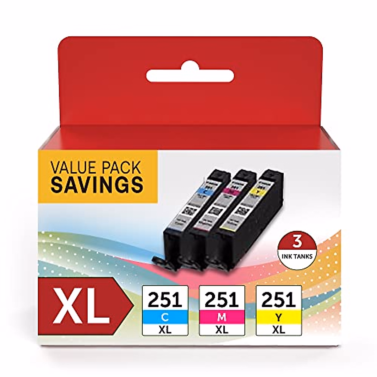 CLI-251XL Compatible Ink Cartridge Replacement for Canon 251 Ink Cartridges Combo Pack High Yield Use to PIXMA MX922, MG5420, MG5520, MG5522, MG6320, MG6620, MG7520, iP7220 Printer (3 Pack)