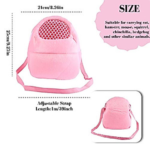 Hamster Carrier Bag Small Animals Outgoing Bag Portable Travel Case with Breathable Mesh and Adjustable Shoulder Strap for Hedgehog Chinchillas Rat Squirrel,9.84in×8.26in