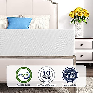 IULULU Twin Mattress, 12-Inch Twin Memory Foam Mattress - Green Tea Gel Infused, Medium-Firm for Cool Sleep and Pressure Relief Bunk Trundle Bed in a Box, CertiPUR-US Certified