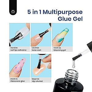 Beetles Gel Polish Nail Extension Kit with 500 Pcs Gelly Tips Long Coffin Shape Clear 2 in 1 Glue Base Coat Innovative Uv Led Lamp for Diy Easy Home Manicure Golden Journey