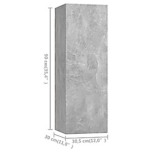 Homvdxl Floating TV Stand, Wall Mounted Entertainment Center Modern Media Console with Storage Cabinet Under TV Shelf for Living Room Bedroom, 35.4INCH, Retro Grey