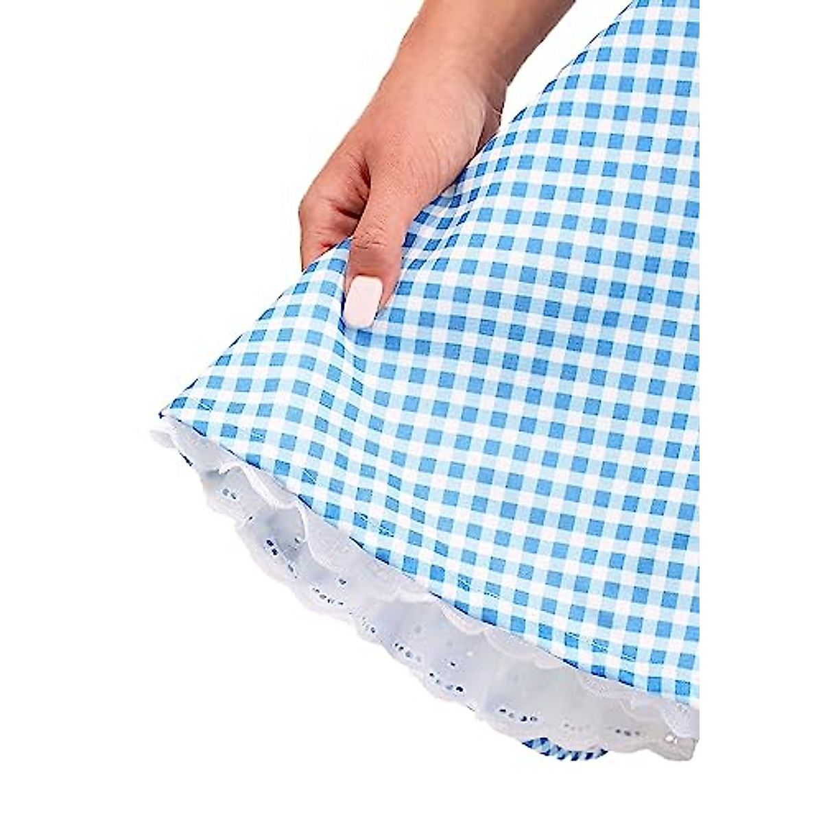 Rubie's womens Wizard of Oz Adult Dorothy Dress and Hair Bows Costume, Blue/White, Teen US