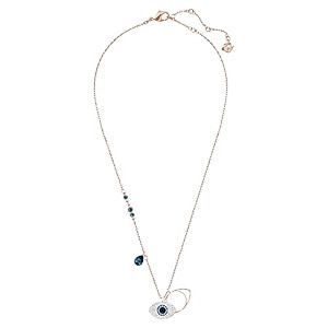 SWAROVSKI Women's Symbolica Evil Eye Pendant Necklace, Blue, Mixed Metal Finish