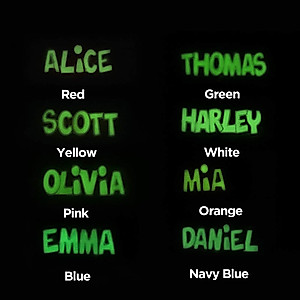 Getname Necklace USB Cable Personalized Glowing Name - for iPhone/Type C/Micro USB Port Adapter - Custom 3D Print Name Glow in The Dark Phone Charger