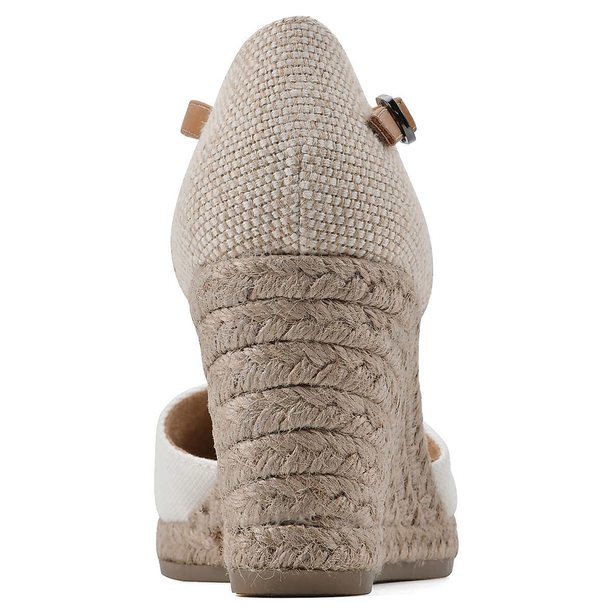 WHITE MOUNTAIN Women's Mamba Espadrille Wedge Sandal, Natural/Fabric, 10 M