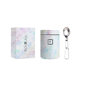 IRON °FLASK Thermos for Hot Food & Soup - 16oz Insulated Food Jar with Foldable Spoon for Kids & Adults - Leak Proof, Stainless Steel, Storage, Lunch Container Boxes, Canteen, Double Walled