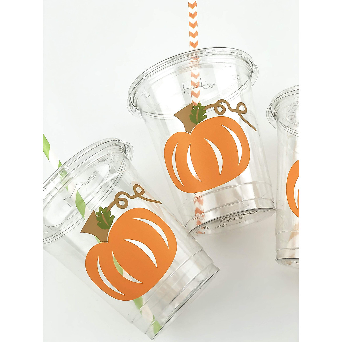Orange Pumpkin Cups - 12 Ct Kids Birthday Party or Little Pumpkin Baby Shower