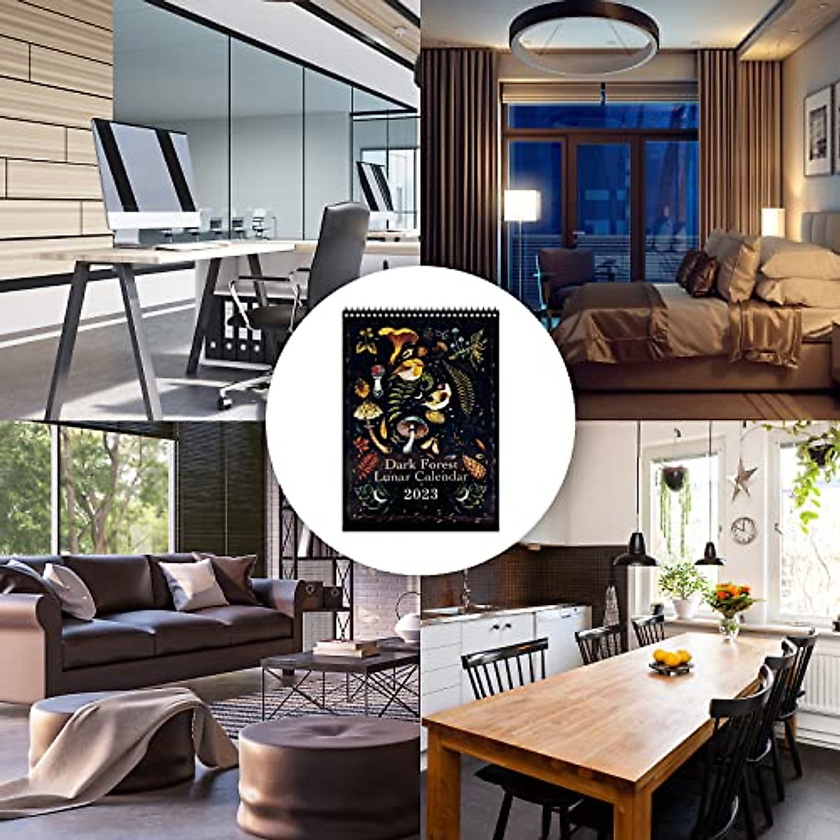 2023 Wall Calendar,Dark Forest Lunar Calendar 2023 Colorful Large Well Calendar with 12 Original Illustrations 12 Month Monthly,Suitable for Home Office Christmas Birthdays New Year Gift