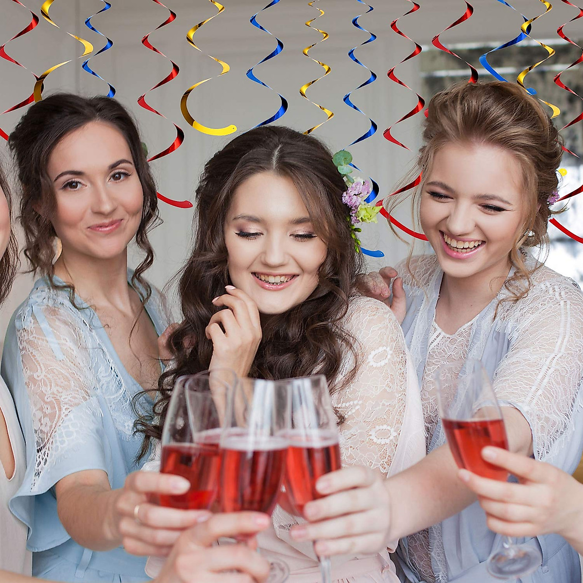 WILLBOND 20 Pieces Nautical Hanging Swirl Cruise Ship Hanging Nautical Sailor Theme Party Decorations for Birthday Baby Shower Bachelorette Party Supplies