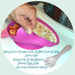 ANKSO Innovations 2 Pack-Silicone Suction Toddler Plates with Lids Divided| Baby Plates with Suction and Lids| BPA Free| Microwave/Dishwasher Safe| Divided Plates for Kids (Blue/Green)