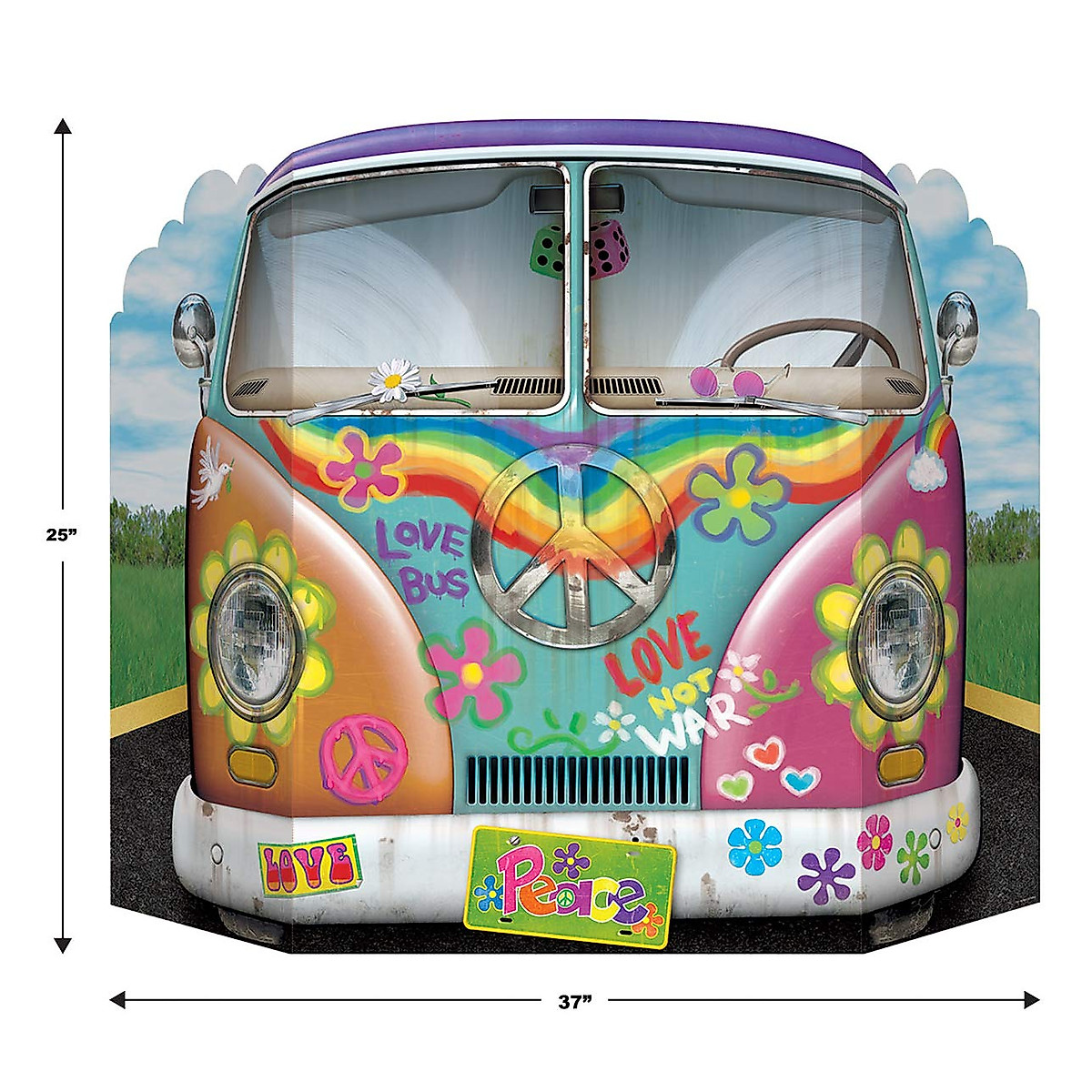 Hippie Bus Photo Prop Party Accessory (1 count) (1/Pkg)