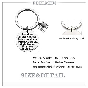 FEELMEM Computer Science Keychain Programmer Gift Software Engineer Gift Behind You All Your Memories Keychain Coding Jewelry Web Developer Gift