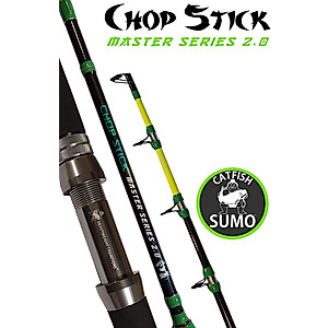Catfishing Rod, Master Series 2.0 Chop Stick, 1-Piece Casting Catfish Rods for Baitcasting Fishing, Medium Heavy, 7’6”, 10-50lb Line