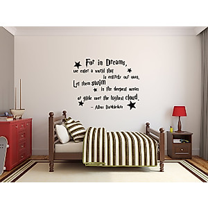 Decalzone Inc for in Dreams We Enter A World That is Entirely Our Own Albus Dumbledore Quote Wall Decal Harry Potter Vinyl Wall Decal Stickers Nursery Kids Baby Children Decor