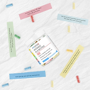 Funnewban Positive Affirmations Gifts for Women 60 Positive Messages in a Bottle, Stress Relief Gift for Men Daily Self Care Kit for Relaxation Meditation Mindfulness