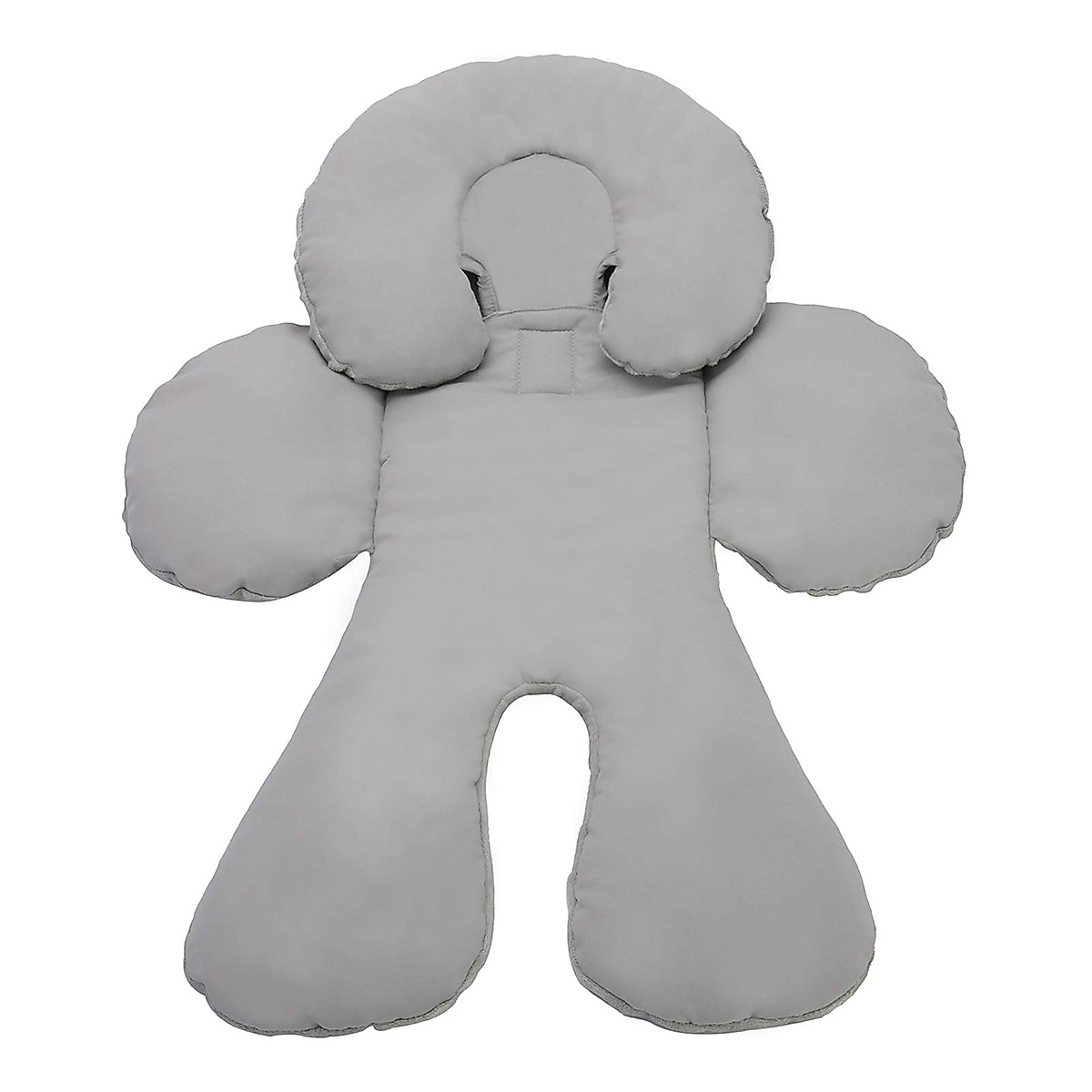 Pro Goleem Infant Car Seat Head Neck Body Support, Ultra-Soft Minky and Microfiber Newborn Car Seat Insert, Perfect for Car Seat, Stroller, 2-in-1 Reversible, for Boys and Girls, Gray