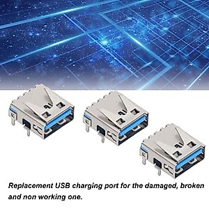 Acogedor 5 PCS PS5 Host USB Interface, USB Charging Port Replace Game Handle USB Charging Socket Port Repair Parts, for PS5 Game Console