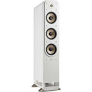 Polk Signature Elite ES60 Tower Speaker - Hi-Res Audio Certified, Dolby Atmos & DTS:X Compatible, 1" Tweeter & Three 6.5" Woofers, Power Port Technology for Effortless Bass, Elegant White-Washed