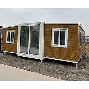 Expandable prefabricated Home Mobile, Prefab House for Hotel, Booth, Office, Guard House, Workshop - Efficient and Versatile Living Solution (20FT*40FT)