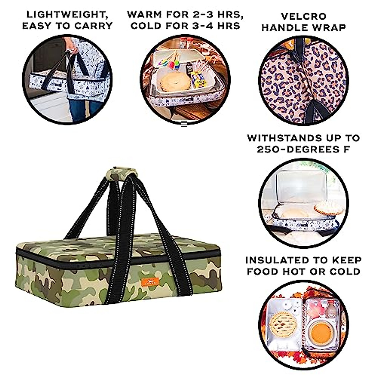 SCOUT Hot Date, Insulated Casserole Carrier for Hot/Cold Food, Fits 13x9 Dish