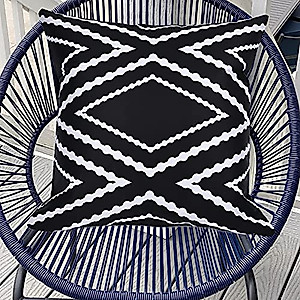 4 Pack Decorative Outdoor Waterproof Throw Pillow Covers 18 x 18 Inches Patio Furniture Pillows Waterproof Geometric Garden Cushion Case Boho Pillow Shell for Patio Garden Couch Sofa