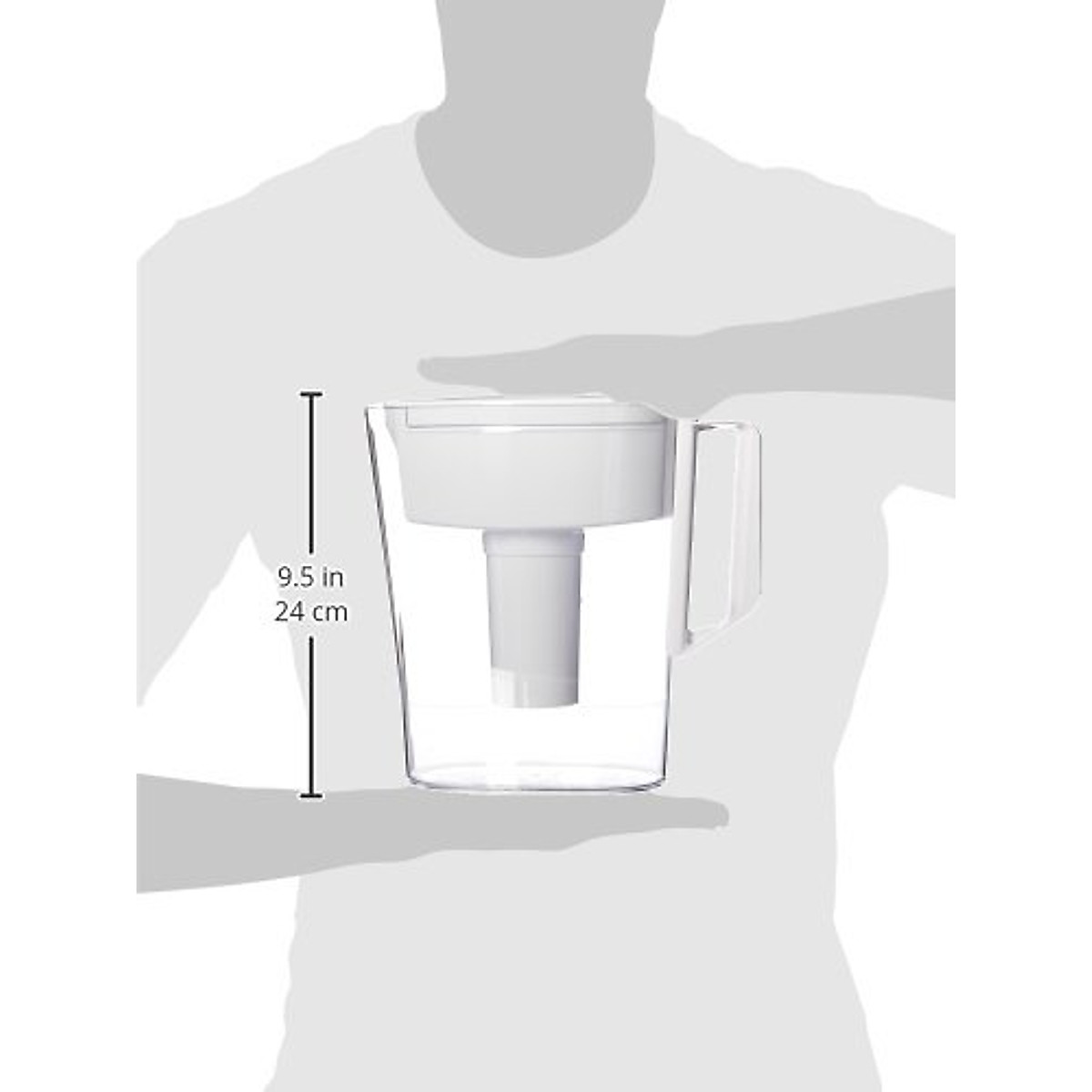 Brita SOHO White 5 cup Water Pitcher, 11.1 x 9.5 x 4.6", White