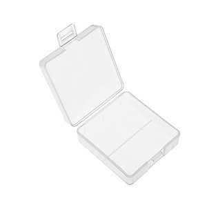 Heyiarbeit Battery Storage Case Holder Box for 2 9V Batteries, Clear Color (1 Pack)