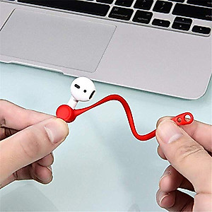 AirFIT Ear Hooks for AirPods Headphones Secure Slide-in Ear Hook Holder Over-Ear Loops | Sport Exercise Accessories for AirPods 1 & 2 or EarPods Earphones Earbuds, Grey, 2 Pair