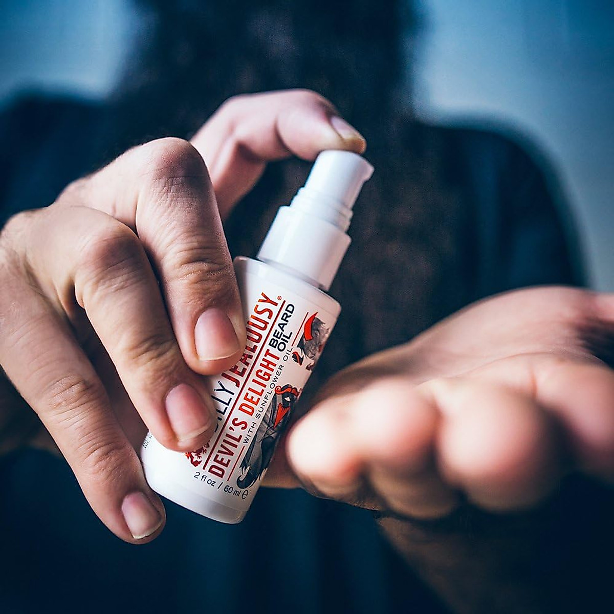 Billy Jealousy Beard Oil for Men, Weightless, Low Shine, and Hydrating Beard Moisturizer for Softer Hair, Helps Prevent Itching and Flakes, Devil's Delight, 2 Fl Oz