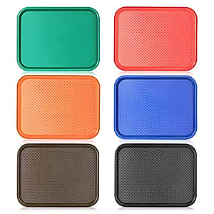 New Star Foodservice 24364 Blue Plastic Fast Food Tray, 10 by 14 Inch, Set of 12