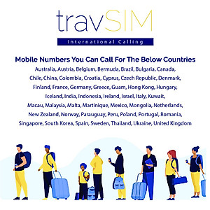travSIM USA SIM Card (Lycamobile SIM Card) Valid for 30 Days – 6GB 3G 4G LTE Mobile Data - United States Lycamobile US SIM Card (Unlimited USA & International Calls & Texts)