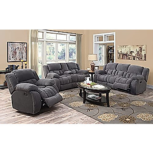 Coaster Furniture Weissman Pillow Padded Motion Sofa Charcoal 601921
